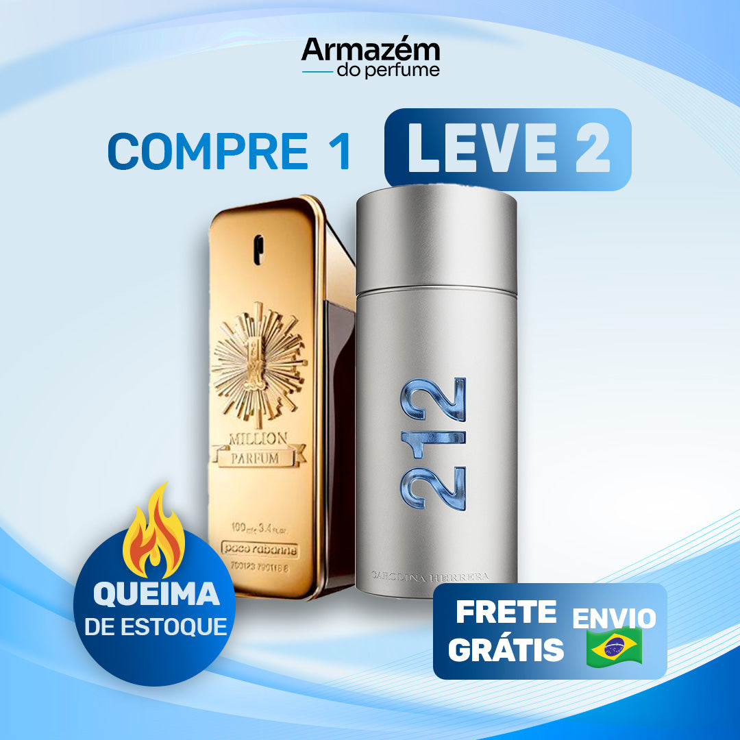 2 Perfumes Masculinos TESTER (100ml) - 212 MEN | 1 Million | (5 Anos A ...